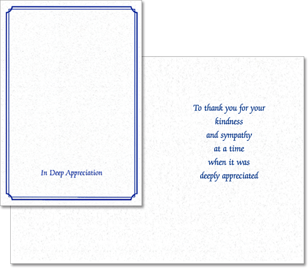 In Loving Remembrance Blue Acknowledgement