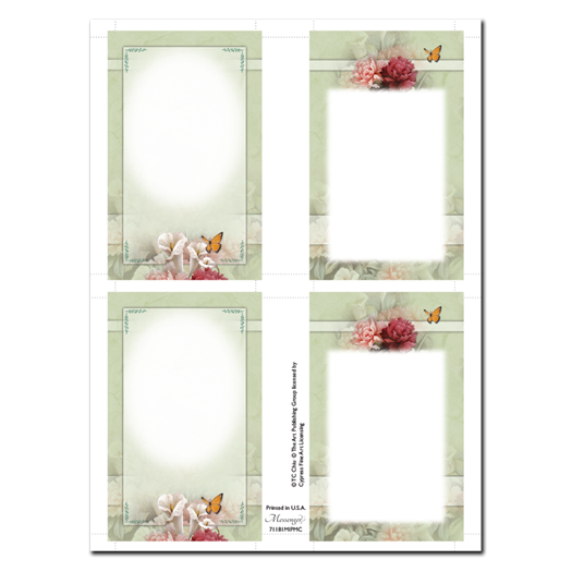 Botanical Butterfly Square Candle Labels