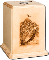 CLOSEOUT | Bridge of Faith Sculpted Laser Carved Wood Urn