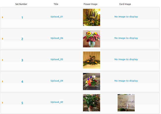 Setup Guide 5: Change Order of Photo Sets