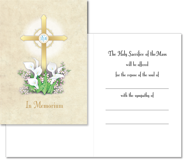 Catholic Cross Mass Card