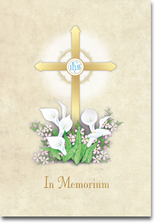Catholic Cross Mass Card