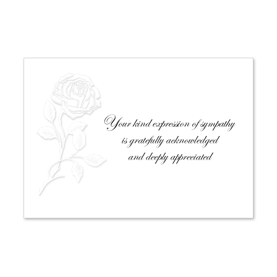 Elite Thermography Roses Acknowledgement - Your Kind Expression