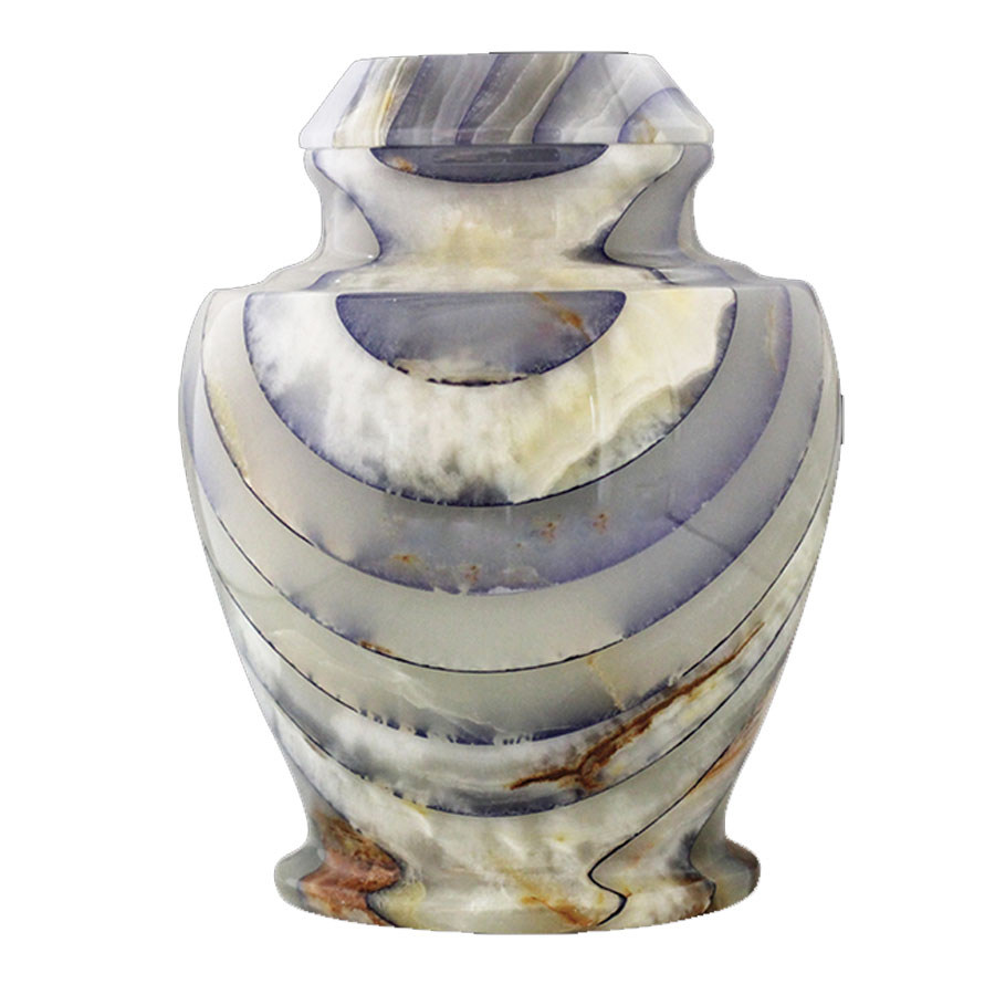 Carpel Genuine Marble Urn Blue Onyx