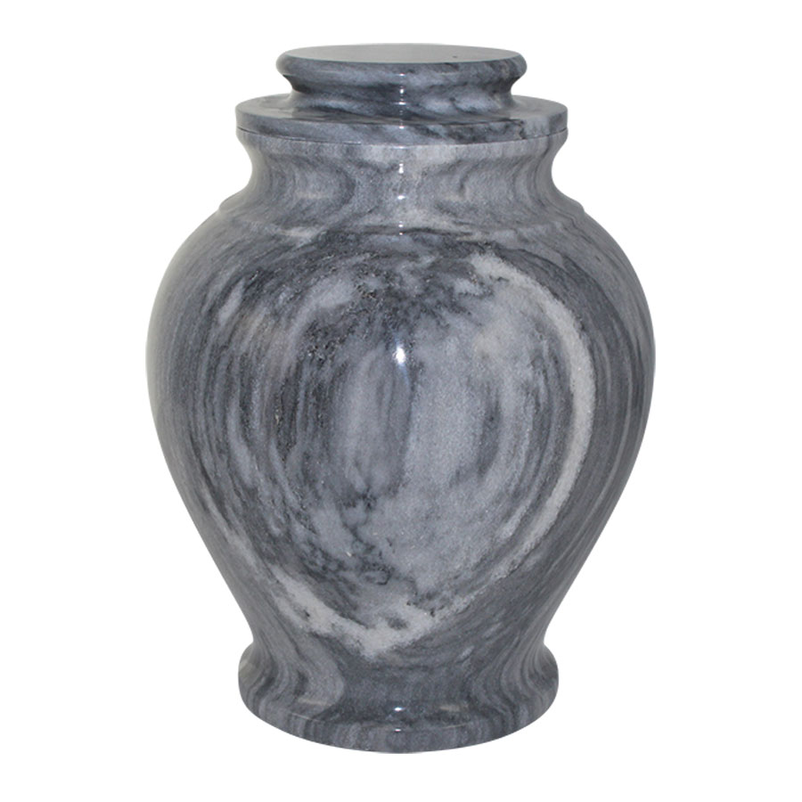 Serenity Genuine Marble Urn Cashmere Gray