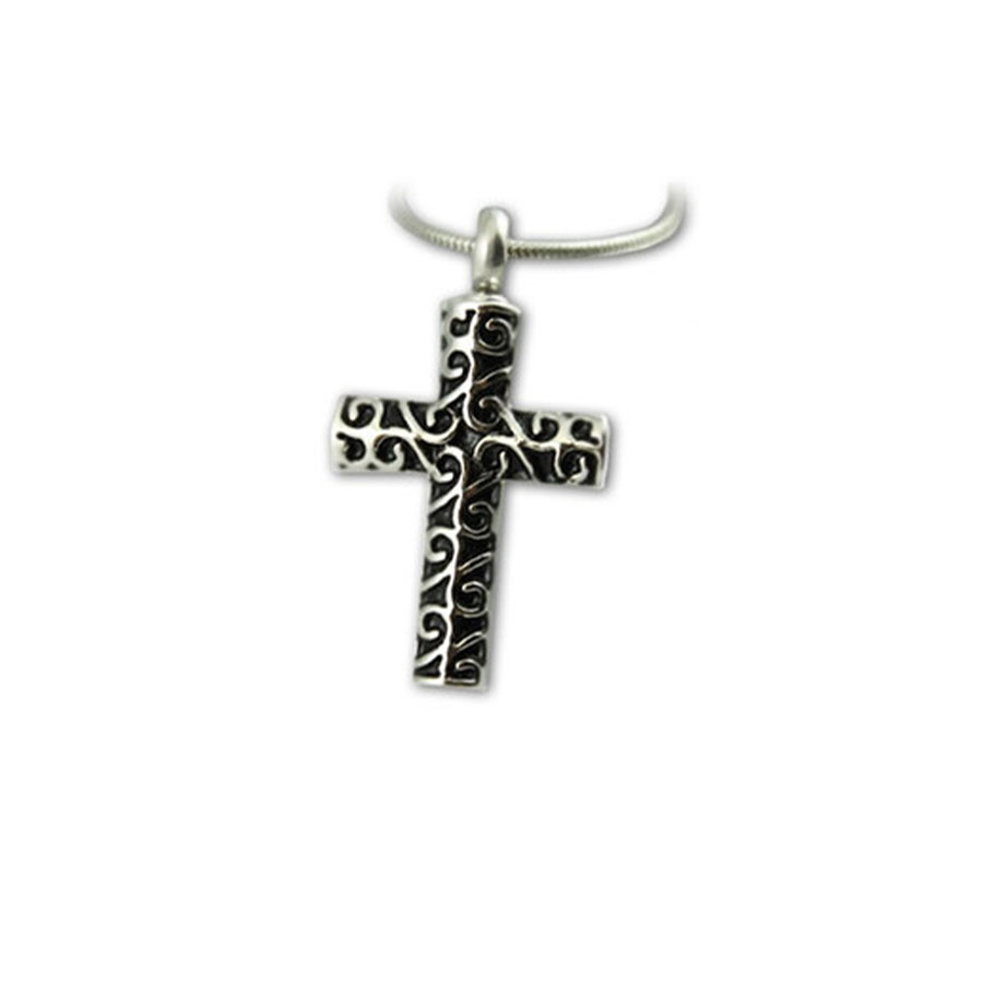 Stainless-Steel Curvy Cross Pendant