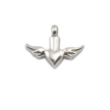 Chrome and Jewel Angel Wing Pendant