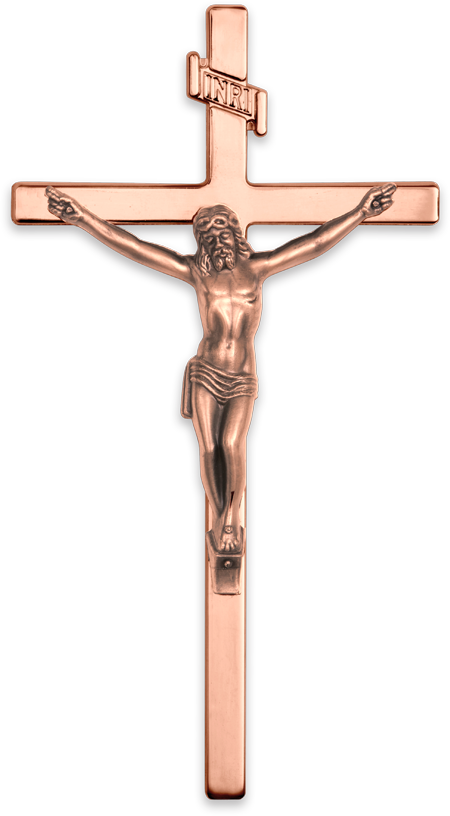 Copper Exterior Cross with Copper Corpus