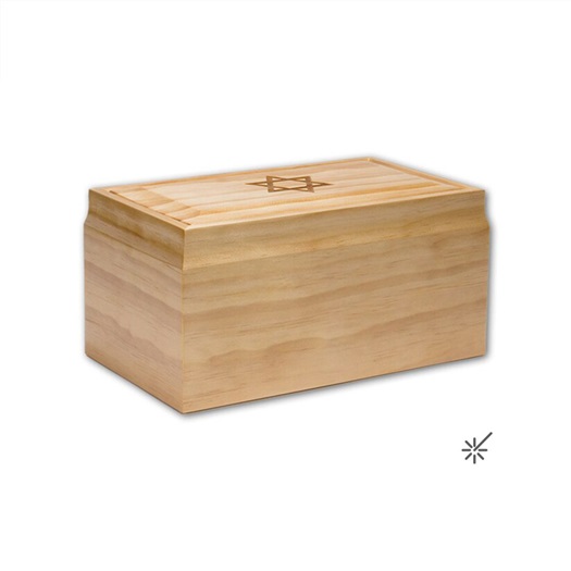 Jewish Star of David Pine Urn
