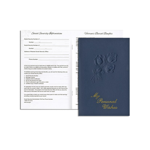 Embossed Rose Pre-Arrangement Booklet