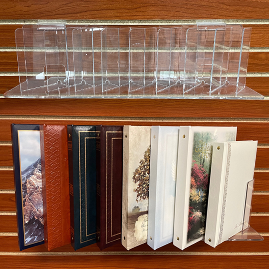 8 Section Acrylic Book Display Shelf