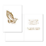 Praying Hands Printed Gold Register Book