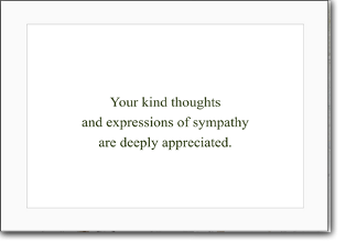 CLOSEOUT | Your Kind Thoughts Acknowledgement