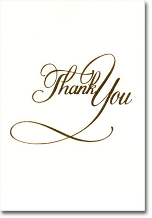 Gold Thank You Acknowledgement