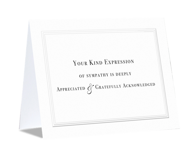 Embossed Panel “Your Kind Expression” Deluxe Acknowledgement