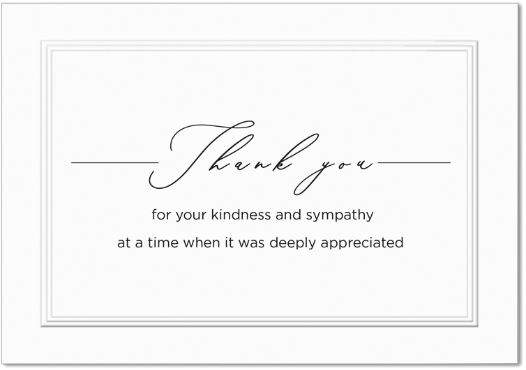 Embossed Panel “Thank you” Deluxe Acknowledgement