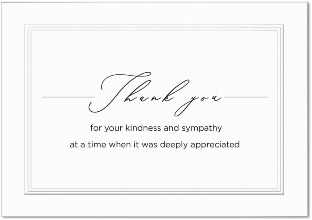Embossed Panel “Thank you” Deluxe Acknowledgement