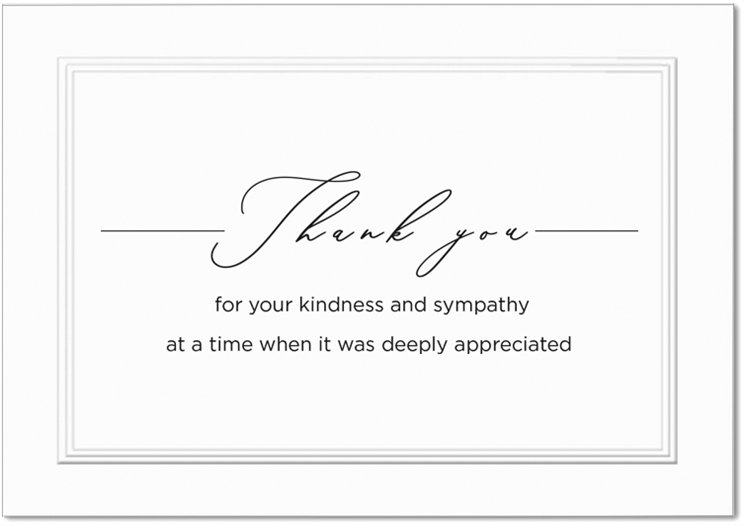 Embossed Panel “Thank you” Deluxe Acknowledgement