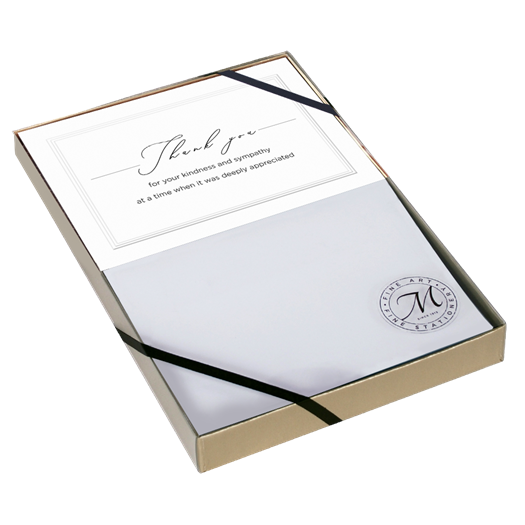 Embossed Panel “Thank you” Deluxe Acknowledgement