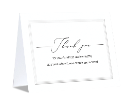 Embossed Panel “Thank you” Deluxe Acknowledgement