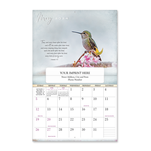 His World Protestant Window Imprint Calendar