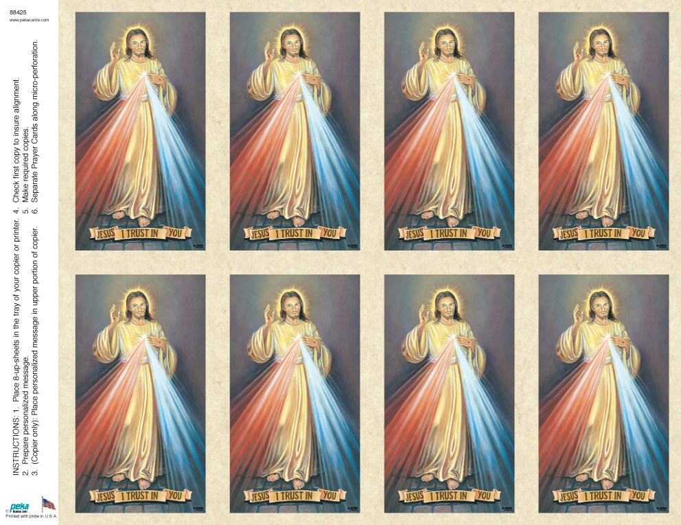 Divine Mercy Prayer Cards