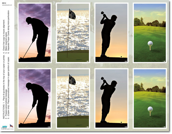 Golf Prayer Cards Assortment - Male