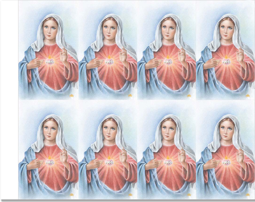 Immaculate Heart of Mary Prayer Cards