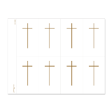 Cross Printed Gold Register Book