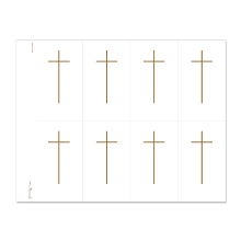 Cross Printed Gold Prayer Card