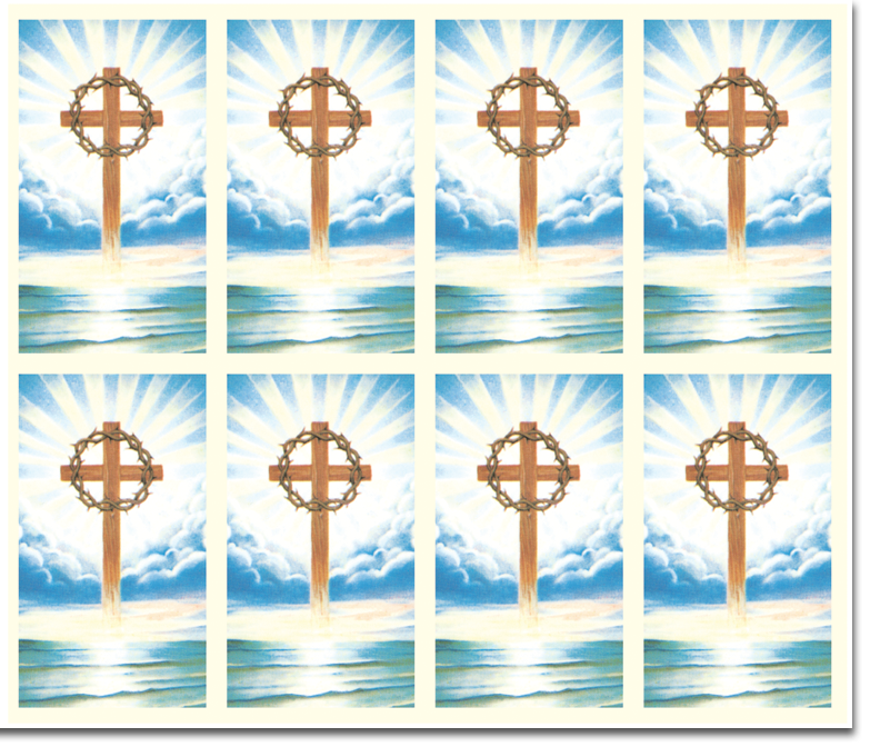 Floating Cross Prayer Cards