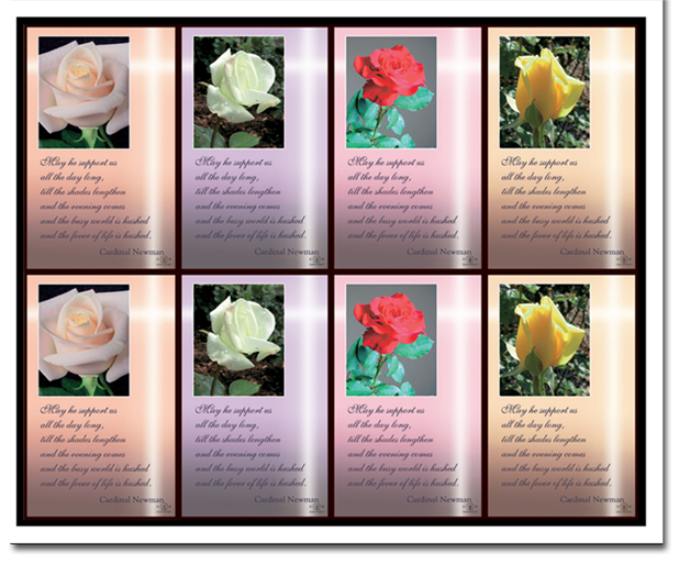 Rose Assorted Prayer Cards with Verses
