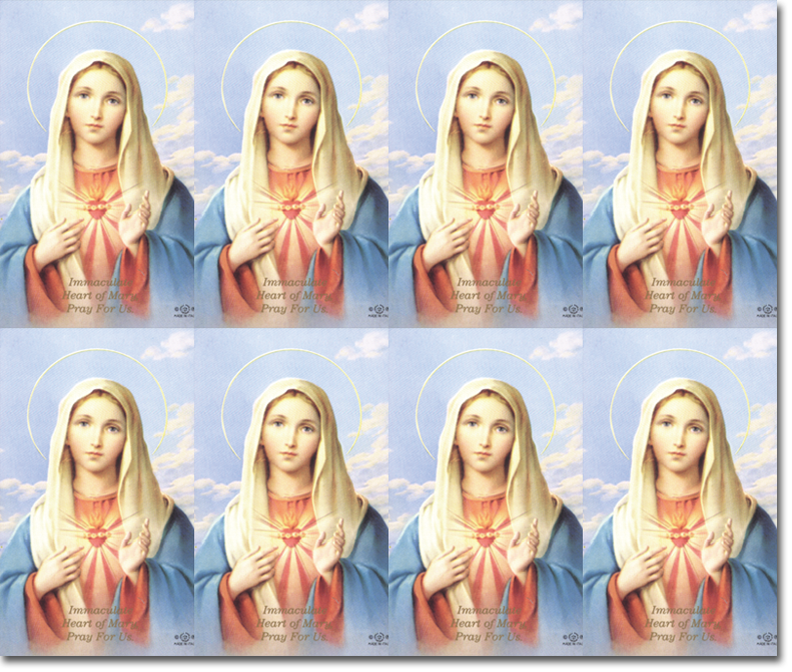 Immaculate Heart of Mary Prayer Cards