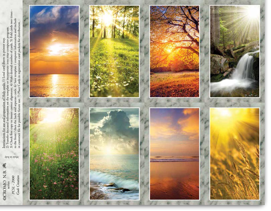 Gods Creation Prayer Cards