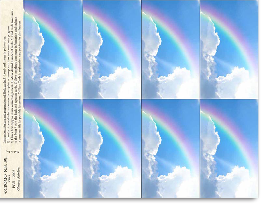 Glorious Rainbow Prayer Card