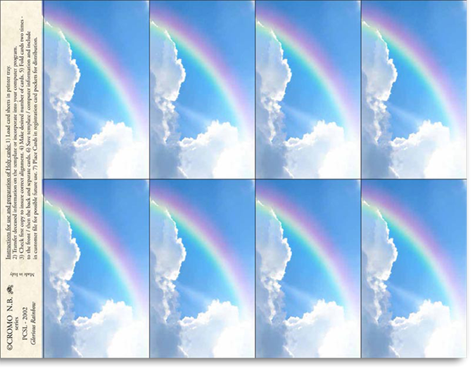Glorious Rainbow Prayer Card