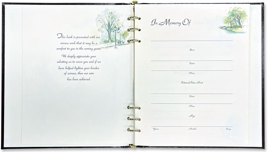 Treasured Memories Register Book