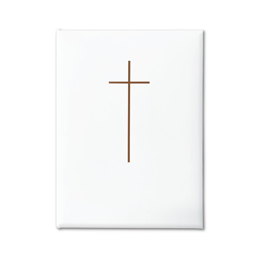 Cross Printed Gold Register Book