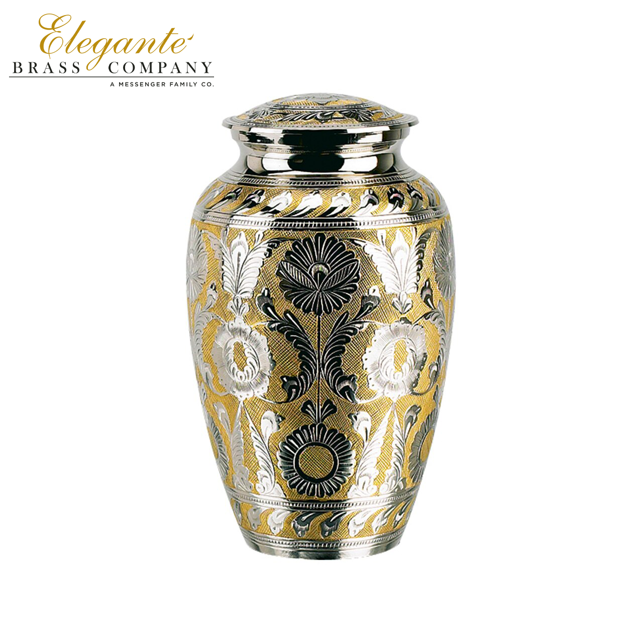Silver Gold 10 Inch Urn