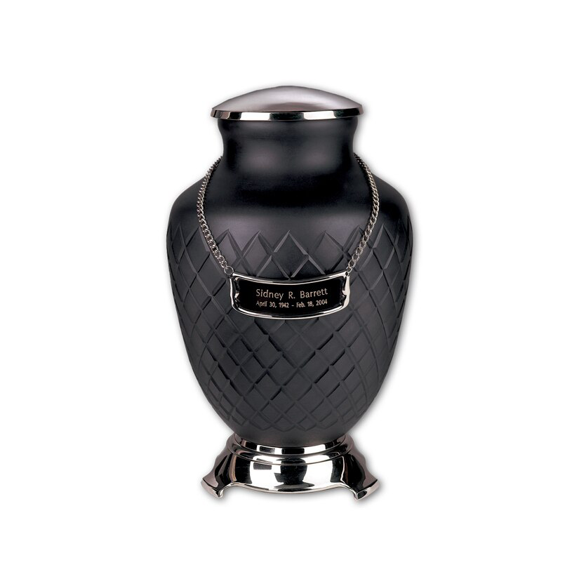 Baroque Hand-Cut Art Glass Urn