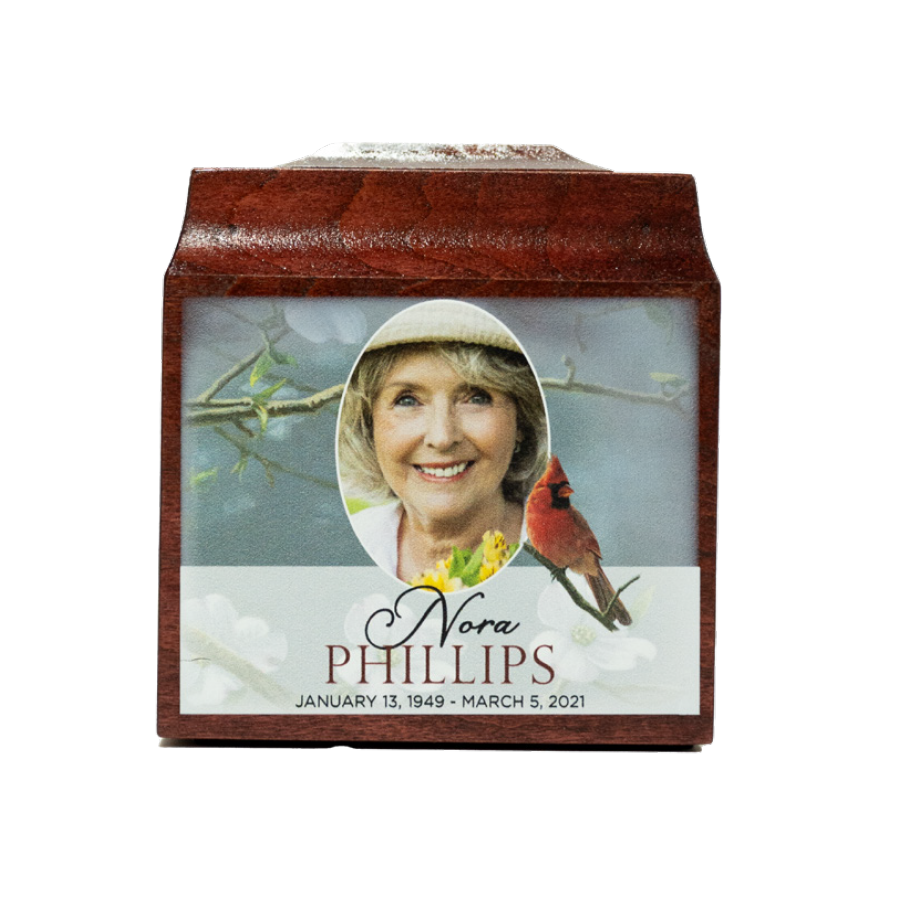 Northern Cardinal Valor Dark Cherry Token Urn