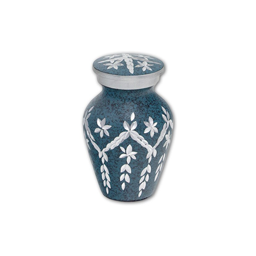 Blue Diamond Cut Alloy Token Urn