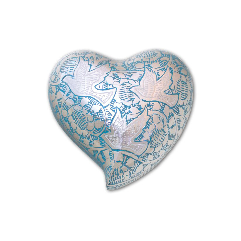 Peaceful Rest Heart Token Urn