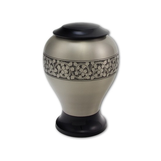 CLOSEOUT | Pewter and Black Urn