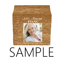 Sample Valor Natural Oak Wood Token Urn