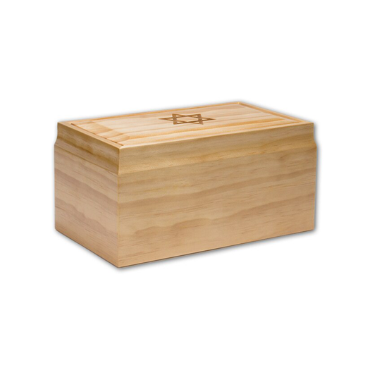 Jewish Star of David Pine Urn