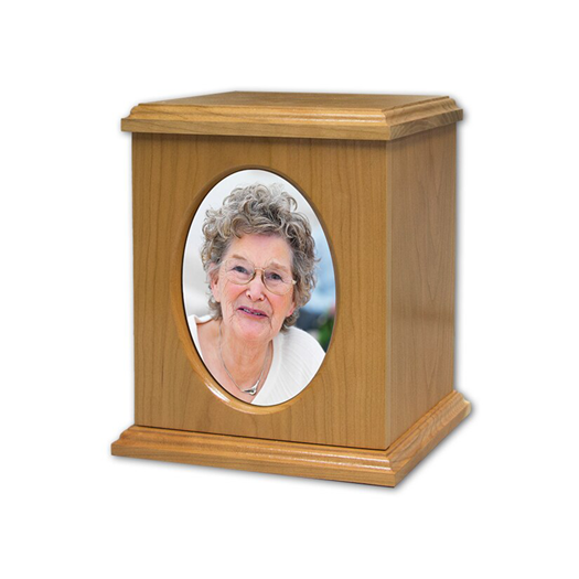 Magnetic Photo Wood Urn