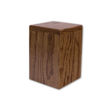 Era Handcrafted Cube Wood Urn