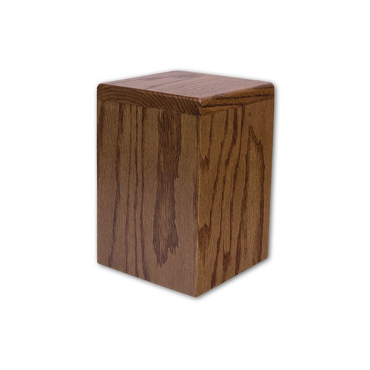 Era Handcrafted Cube Wood Urn