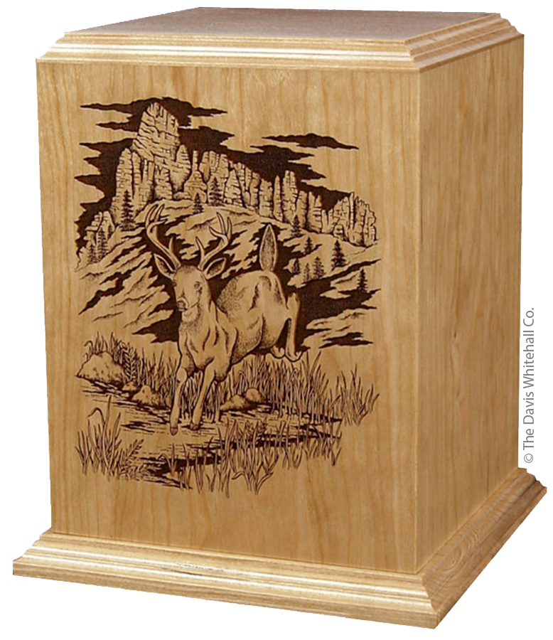 White Tail Deer Urn - Cherry